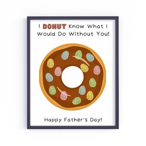 Father's Day Donut Handprint Fingerprint Art, Printable Handprint Craft ...