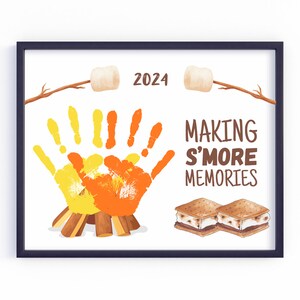 Campfire Handprint Craft, Printable Camping Handprint Art, Making S ...