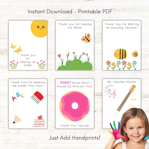 Teacher Appreciation Handprint Art, Handprint Craft, Printable Teacher ...