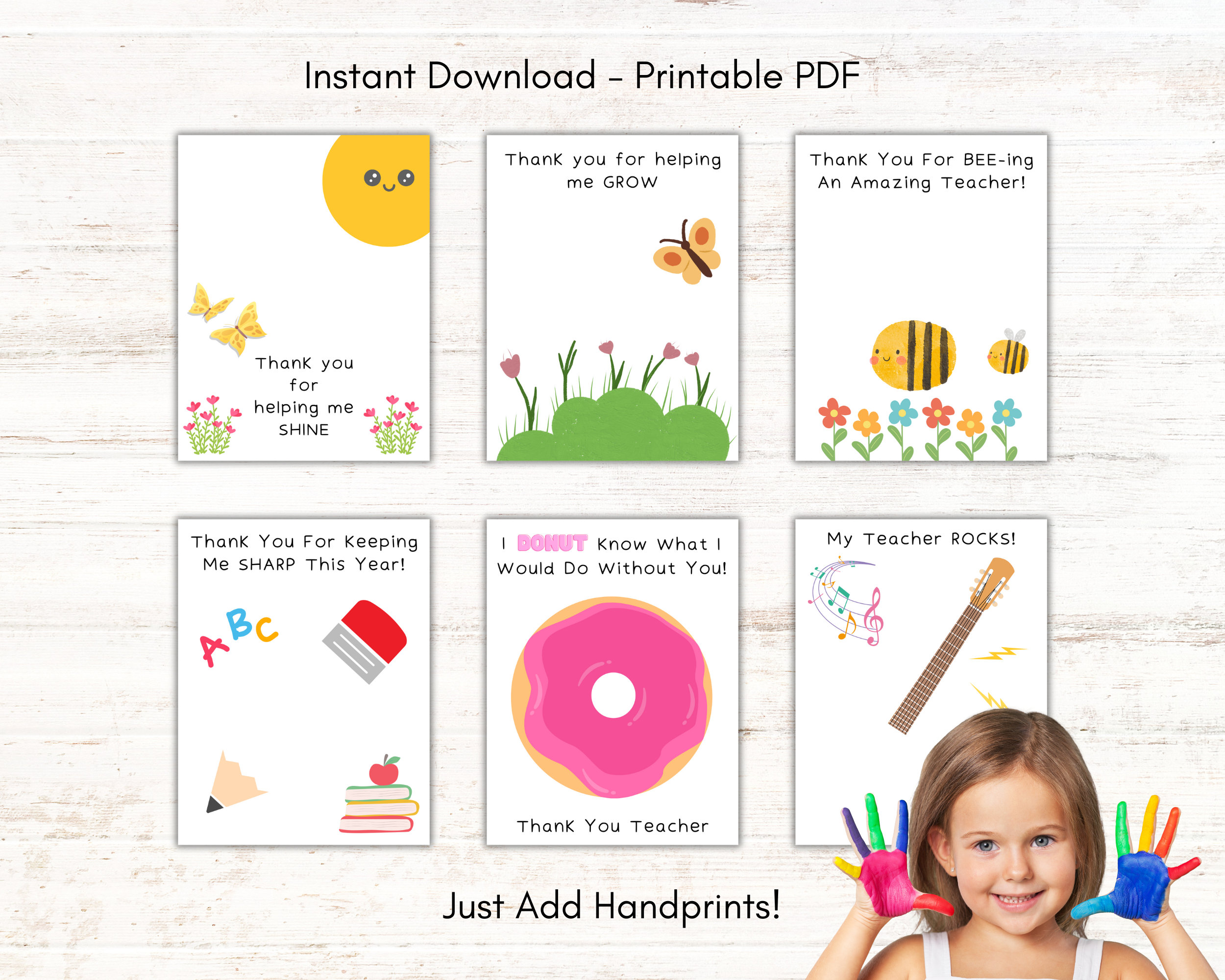 Teacher Appreciation Handprint Art, Handprint Craft, Printable Teacher ...