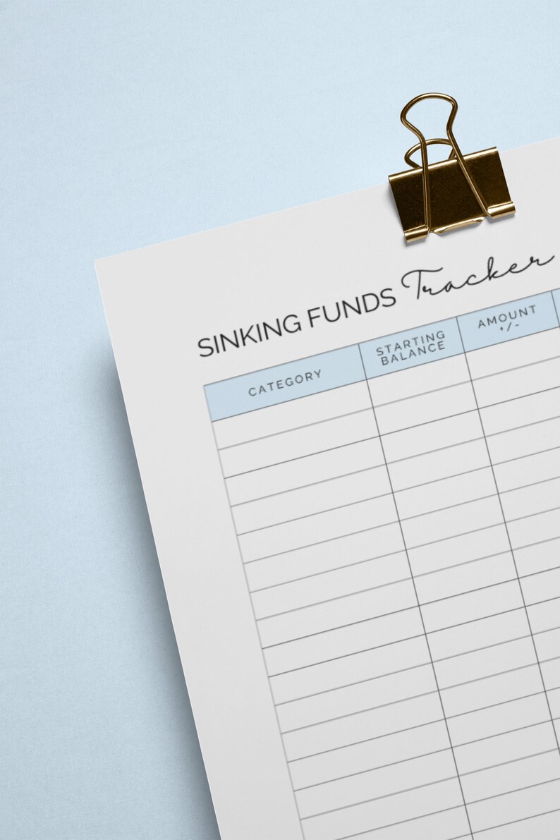 Sinking Fund Tracker Printable Sinking Funds Template - Etsy