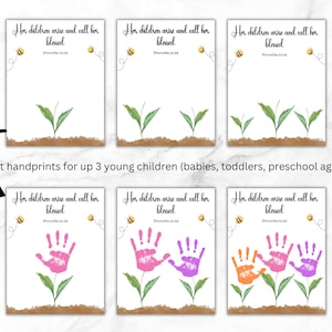 Mother's Day Bible Craft, Proverbs 31:28, Printable Mom Flower ...