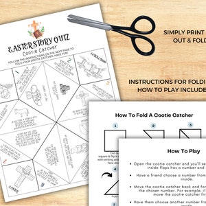 Easter Story Printable, Kids Easter Activity, Easter Cootie Catcher ...