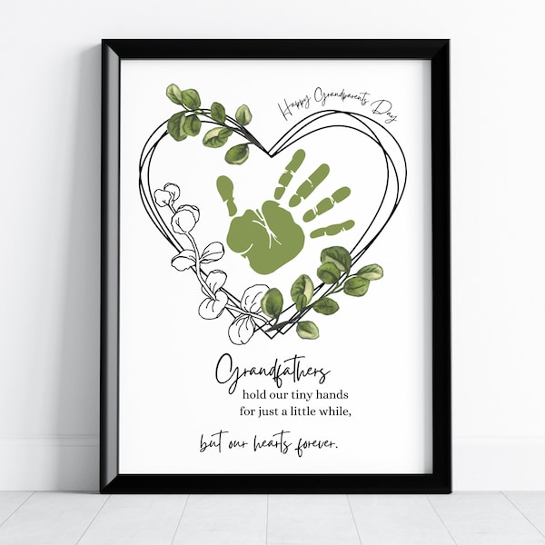 Grandparents Day Handprint Craft - Etsy