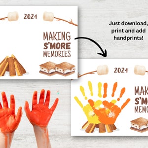 Campfire Handprint Craft, Printable Camping Handprint Art, Making S ...
