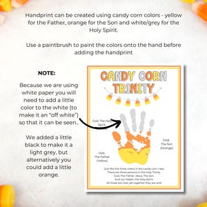 Candy Corn Trinity Handprint Art, Fall Craft for Kids, Printable Candy ...
