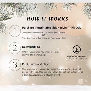 Nativity Story Bible Trivia Questions for Kids, Printable Trivia Game ...