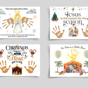 Christian Christmas Handprint Art Bundle, Nativity Handprint Craft ...