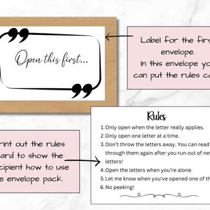 Printable Open When Envelope Labels, Open When Envelopes for College ...