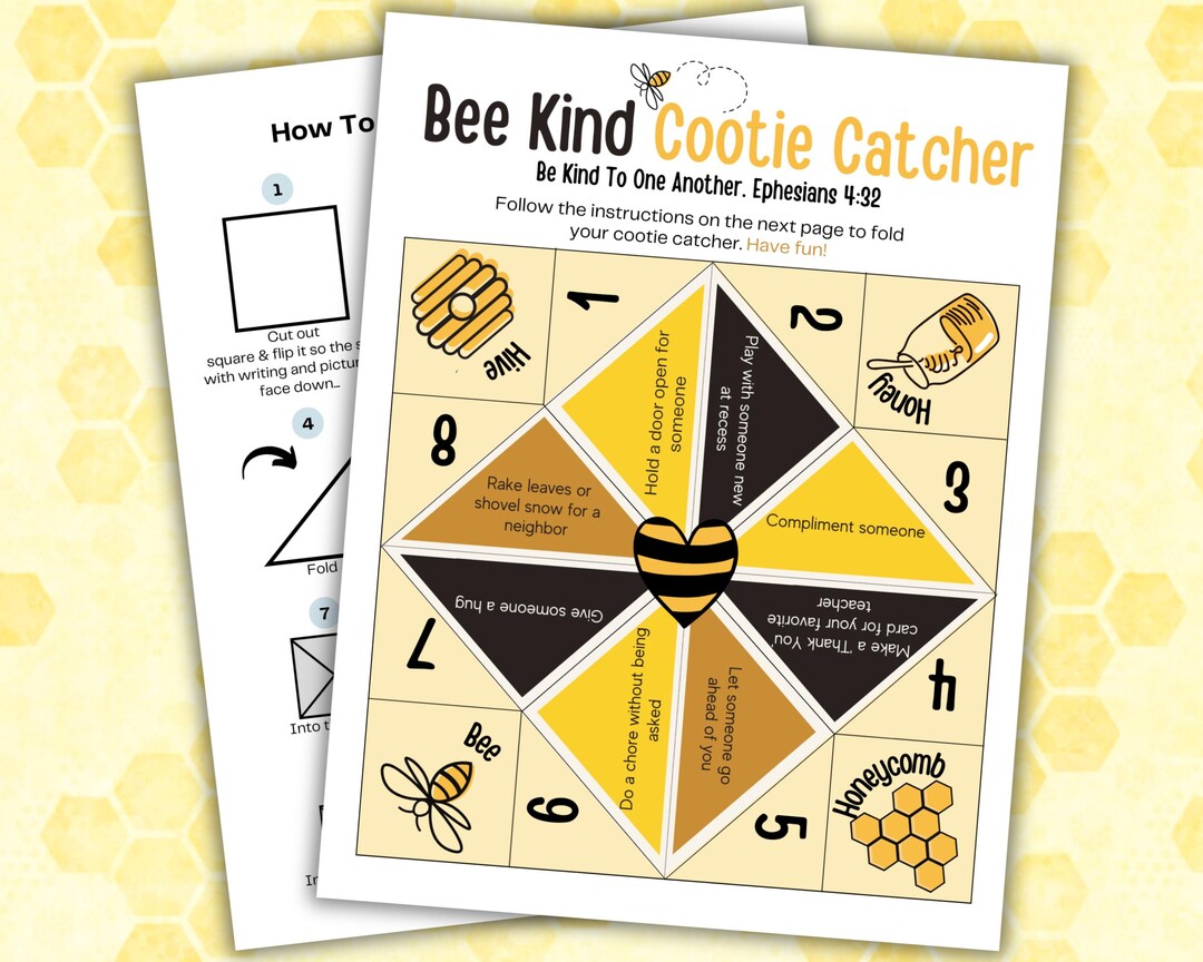 Kindness Sunday School Craft, Bee Kind Activity, Random Acts of ...