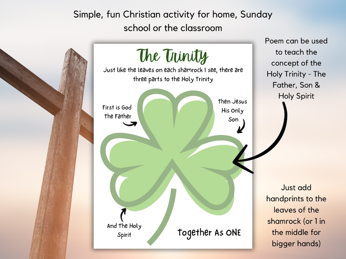 St. Patrick's Day Handprint Art, Printable Shamrock Handprint Craft ...