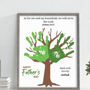 Father's Day Bible Craft, Father's Day Handprint Art, Printable Sunday ...