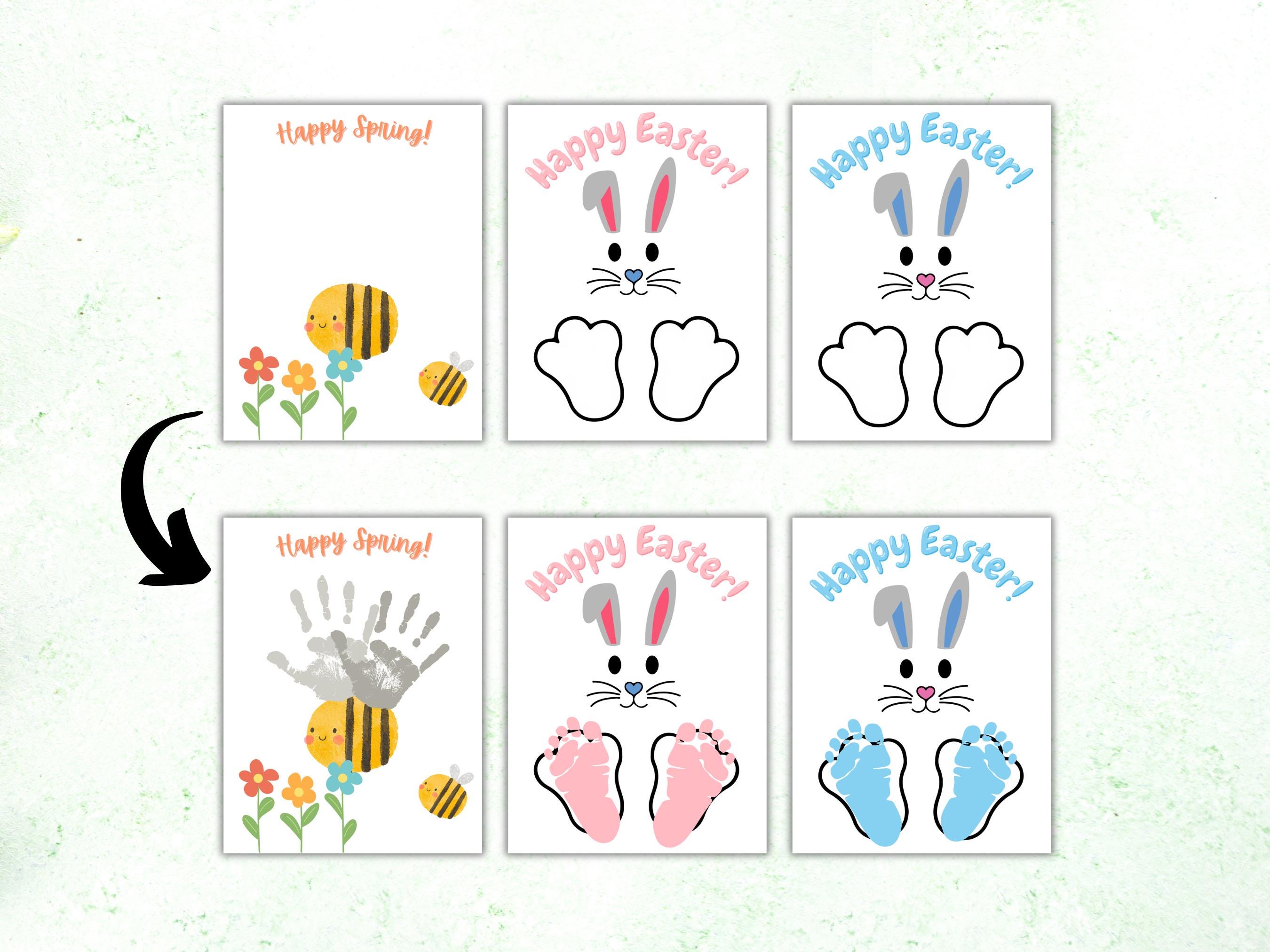 Spring Handprint Art Bundle, Spring Handprint Craft, Printable, Spring ...