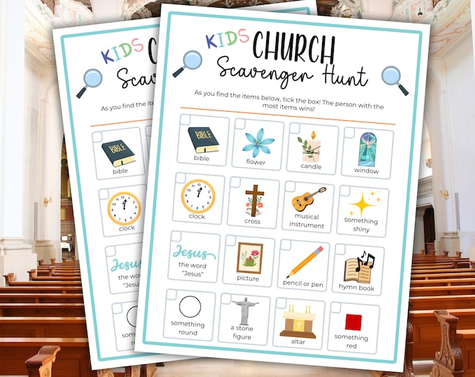 Editable Church Scavenger Hunt Ideas, Personalized Church Treasure Hunt ...