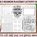 Printable Family Reunion Coloring Placemat for Kids, Family Activity ...