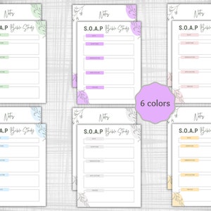 SOAP Bible Study Method, Printable Bible Study Template, SOAP Devotion ...