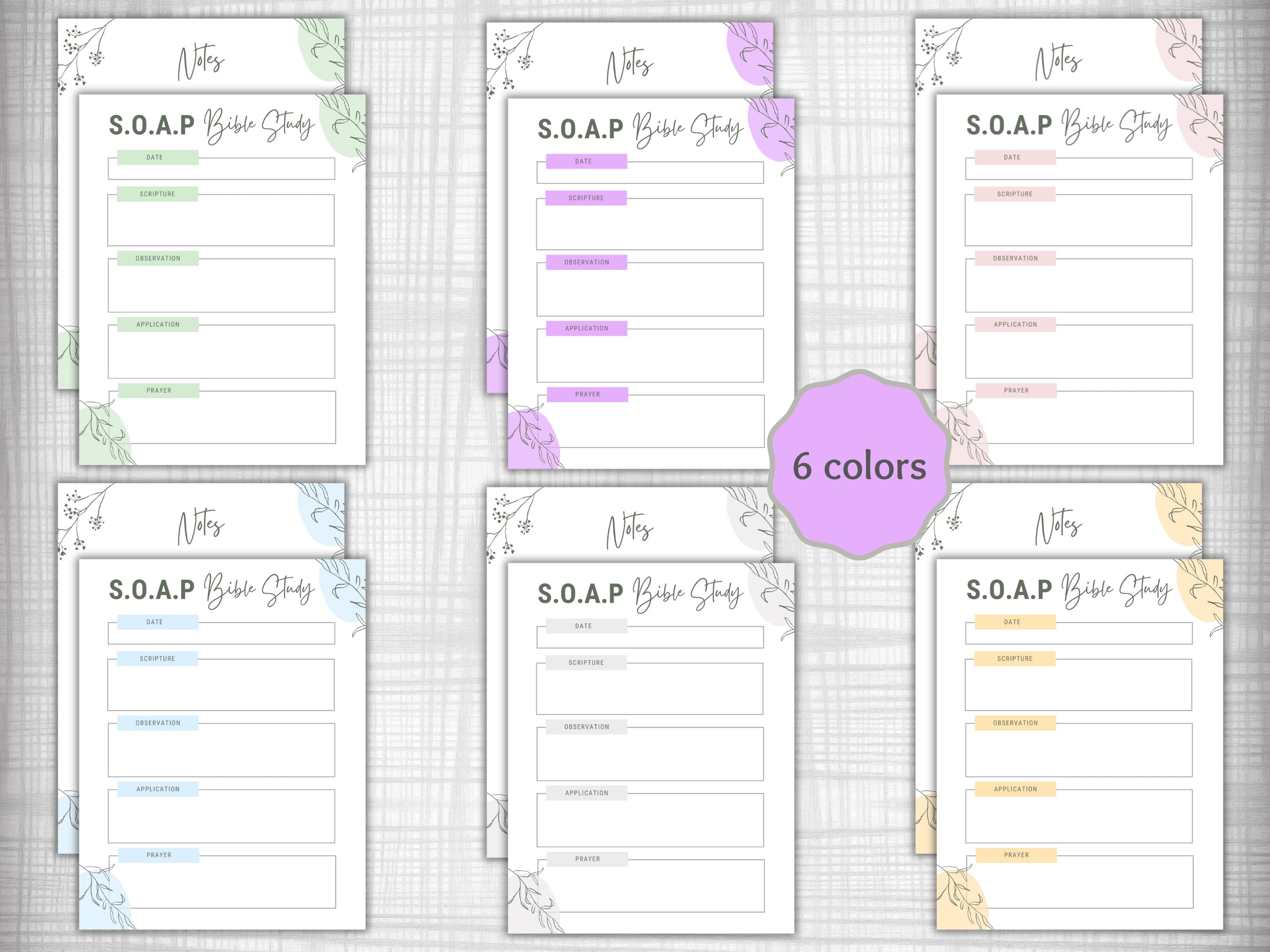 SOAP Bible Study Method, Printable Bible Study Template, SOAP Devotion ...