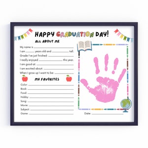 Last Day of School Printable, Handprint Art Craft, End of School Year ...