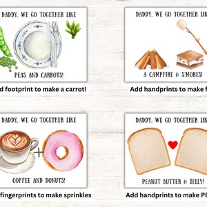 Daddy Father's Day Handprint Art, We Go Together Like, Printable Craft ...