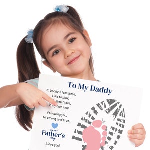 Father's Day Footprint Craft Printable, Handprint Art, Dad Poem Print ...