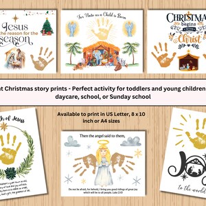 Nativity Handprint Art Craft Bundle, Birth of Jesus Sunday School Craft ...
