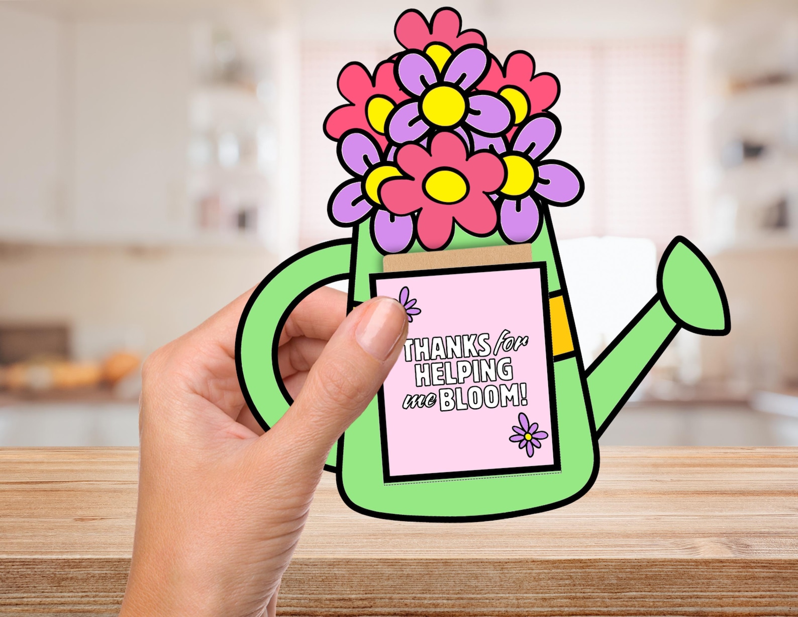 Grandparents Day Craft Printable, Watering Can Seed Packet Gift, Flower ...