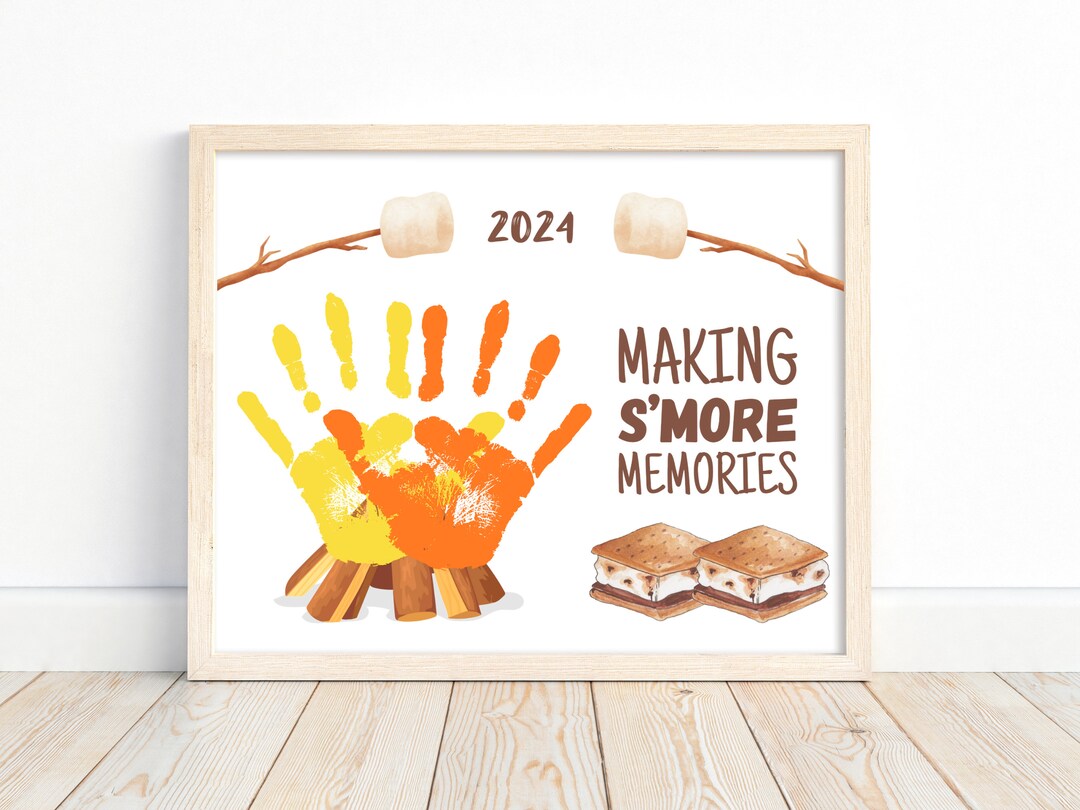 Campfire Handprint Craft, Printable Camping Handprint Art, Making S ...
