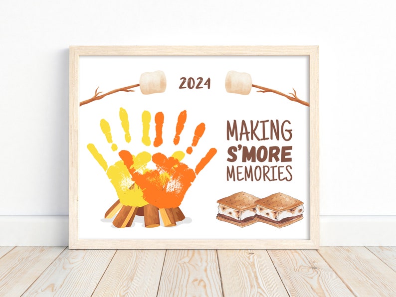 Campfire Handprint Craft, Printable Camping Handprint Art, Making S ...