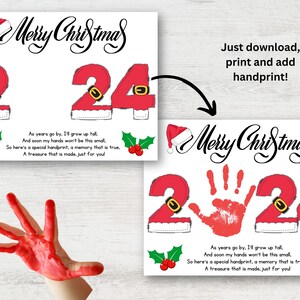 Christmas Handprint Art, Kids Toddlers Handprint Craft, Handprint Poem ...