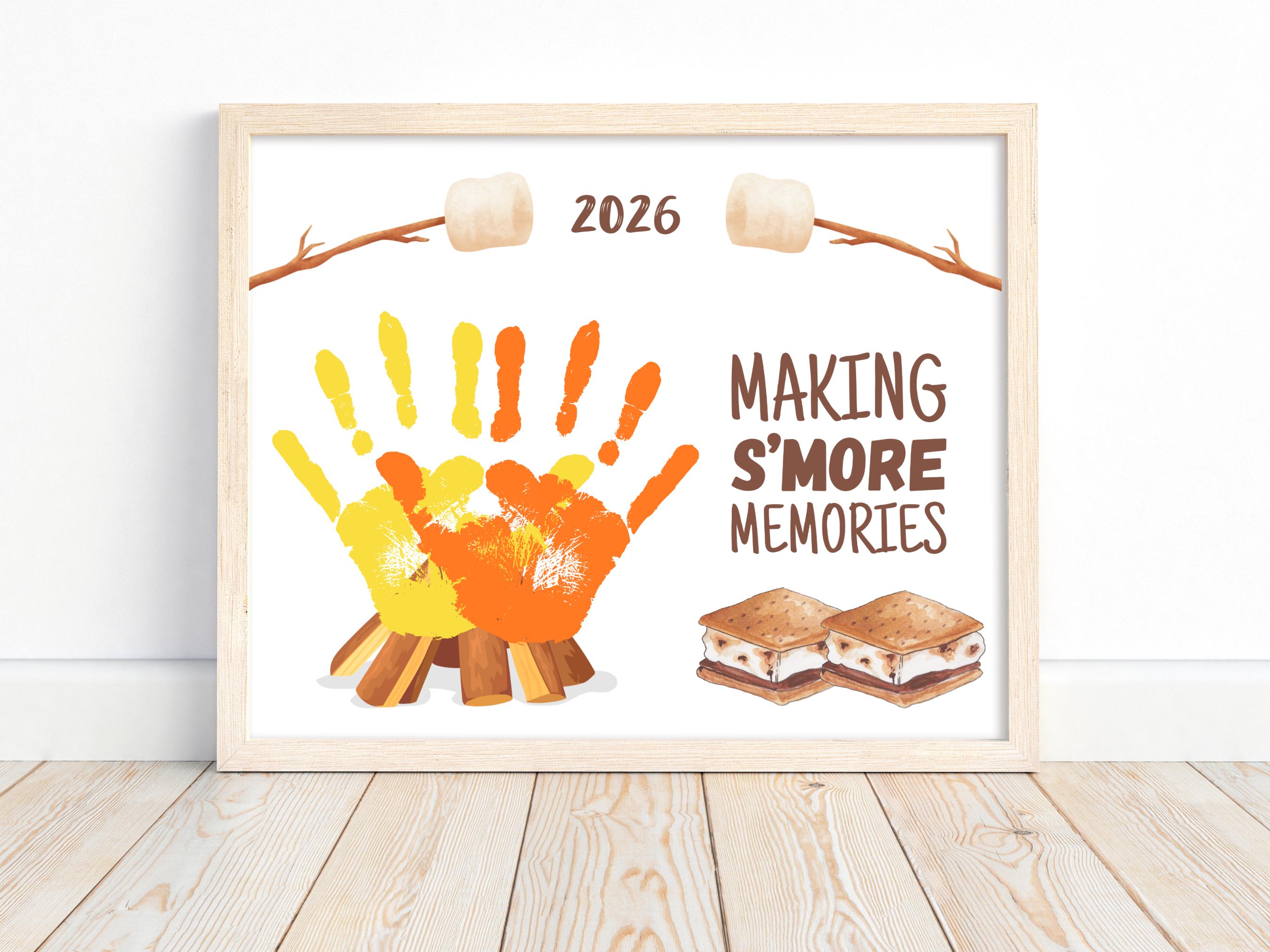 Campfire Handprint Craft 2026, Printable Camping Handprint Art, Making ...