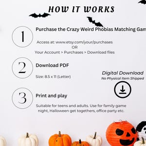 Name the Phobia Trivia Matching Game, Printable Halloween Game, Quiz ...