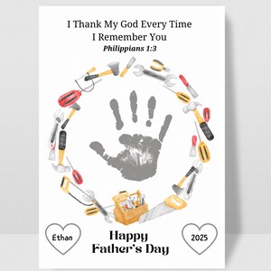 Father's Day Bible Craft, Father's Day Handprint Art, Printable Sunday ...