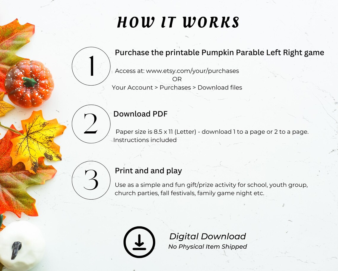 Pumpkin Parable Left Right Game, Pumpkin Gospel Story, Fall Game ...