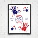 Labor Day Handprint Art Craft, Printable Labor Day Activity for Toddler ...