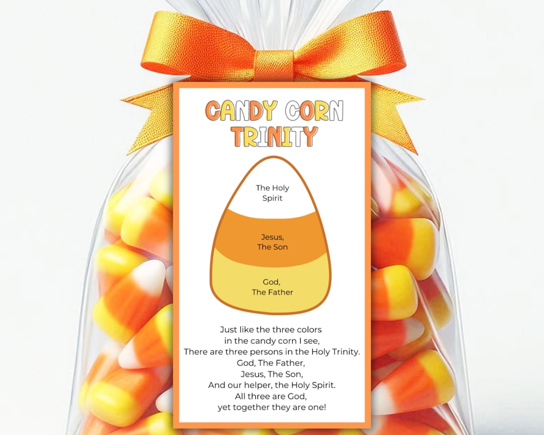 Candy Corn Trinity Tag, Religious Candy Corn Tag, Treat Bag Tag ...