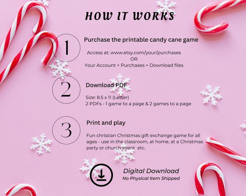 Legend of the Candy Cane Game, Christian Christmas Left Right Game ...