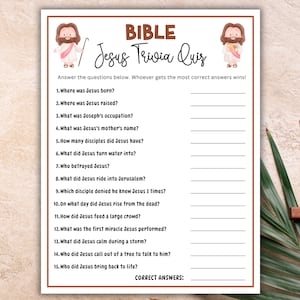 How Well Do You Know Jesus Trivia Quiz, Jesus Questions and Answers ...