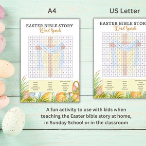 Printable Easter Story Wordsearch for Kids, Resurrection Wordsearch ...