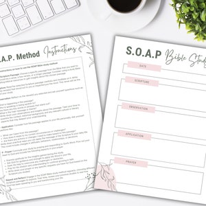 SOAP Bible Study Method, Printable Bible Study Template, SOAP Devotion ...