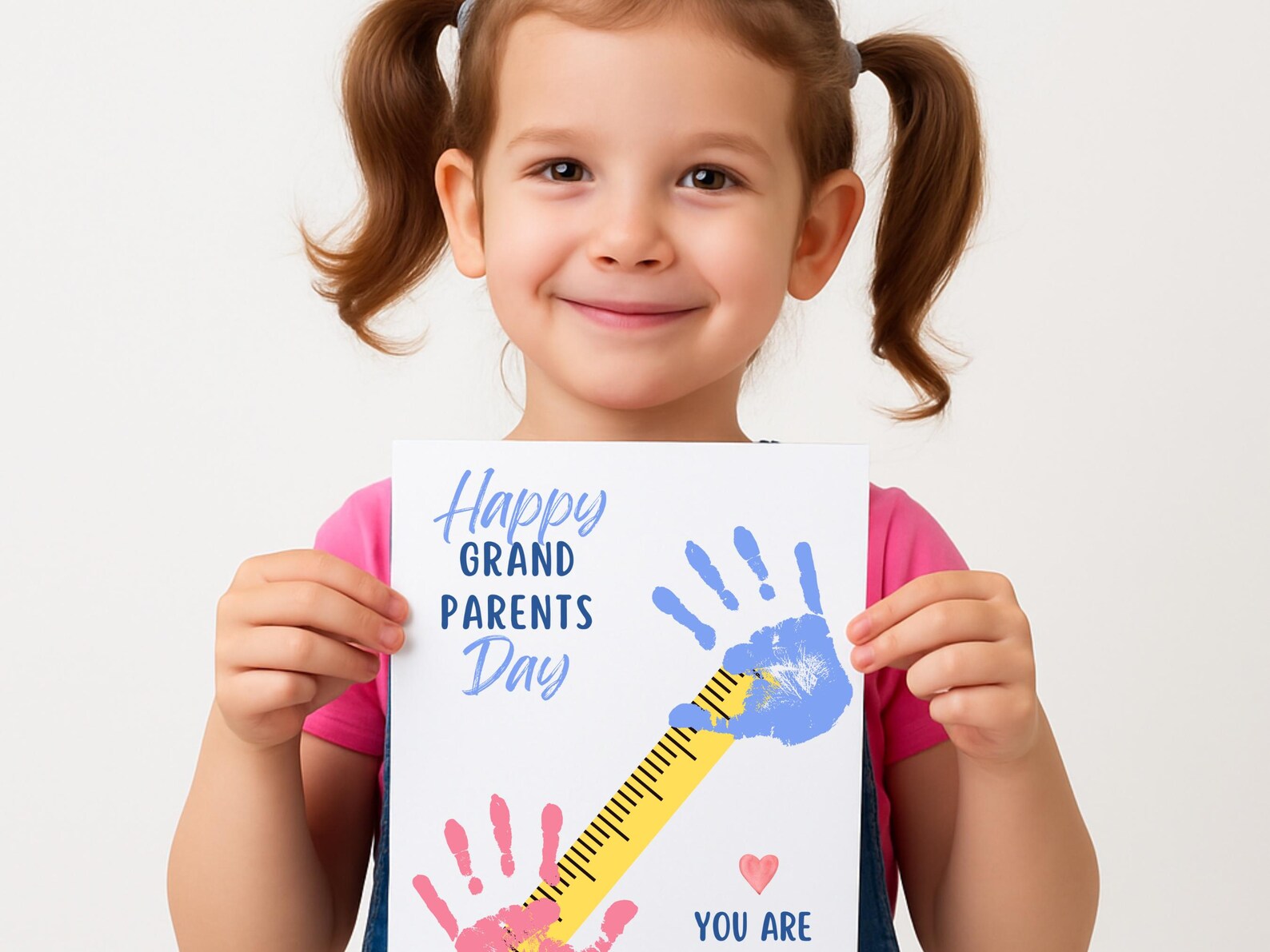 Grandparents Day Handprint Craft, Ruler Handprint Art, Loved Beyond ...