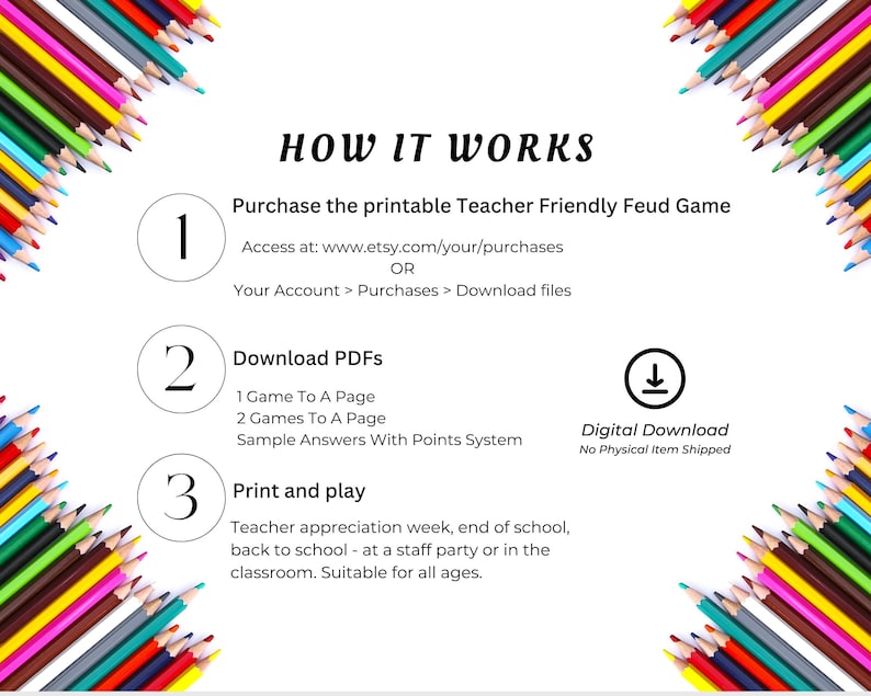 Teacher Friendly Feud Game Printable, Back to School Activity, Teacher ...