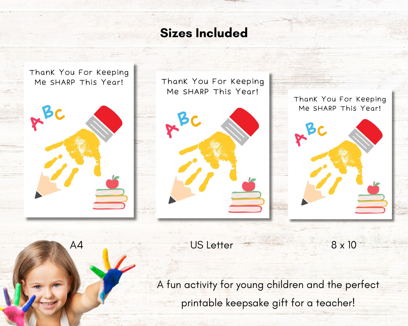 Teacher Appreciation Handprint Art, Handprint Craft, Printable Teacher ...