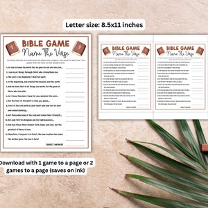 Bible Game Name the Verse, Bible Game for Teens & Adults, Youth Group ...