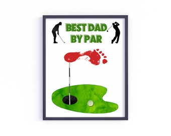 Best Dad by PAR Golf Father’s Day Gift! DIY Footprint Printable - Etsy