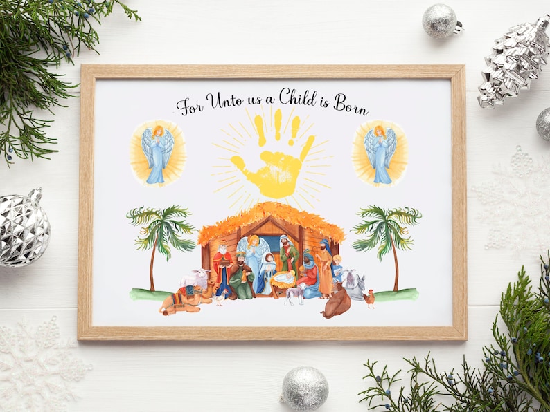 Christian Christmas Handprint Art Bundle, Nativity Handprint Craft ...