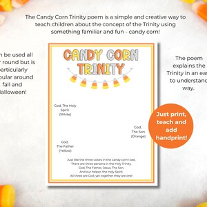 Candy Corn Trinity Handprint Art, Fall Craft for Kids, Printable Candy ...