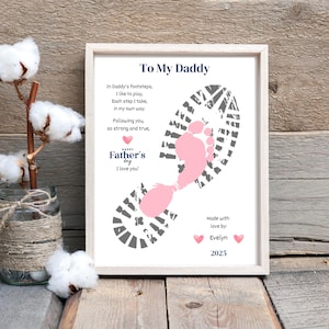 Father's Day Footprint Craft Printable, Handprint Art, Dad Poem Print ...