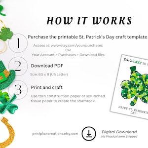 St. Patrick's Day Tissue Paper Craft, Patty's Day Shamrock Tear Art, St ...