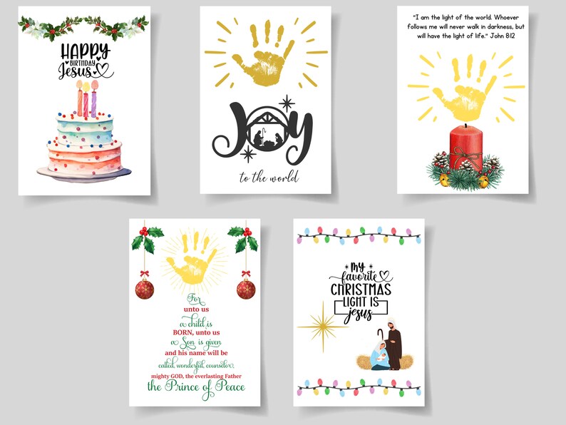 Christian Christmas Handprint Art Bundle, Nativity Handprint Craft ...