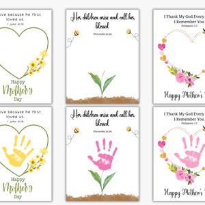 Mothers Day Bible Craft, Mother's Day Handprint Art, Printable Sunday ...